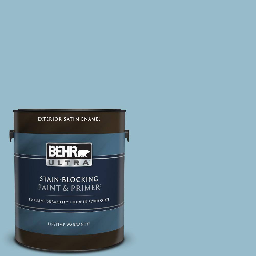 BEHR ULTRA 1 gal. #S480-3 Sydney Harbour Satin Enamel Exterior Paint ...