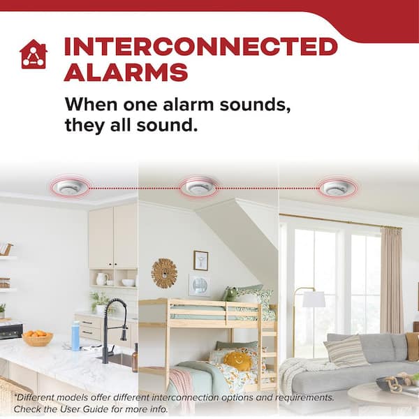 Kidde Hardwired Interconnected Smoke Detector with Photoelectric Sensor ...