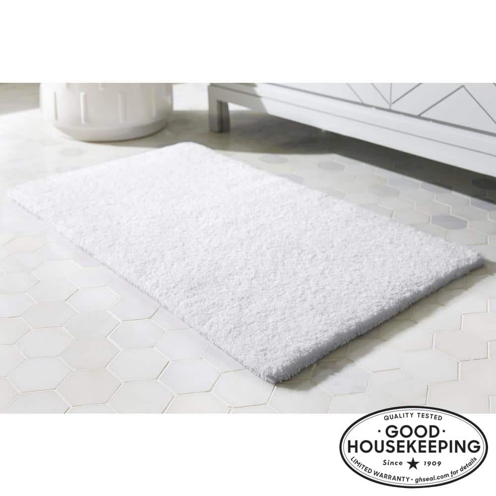 Home Decorators Collection White 24 in. x 40 in. Cotton Reversible Bath ...