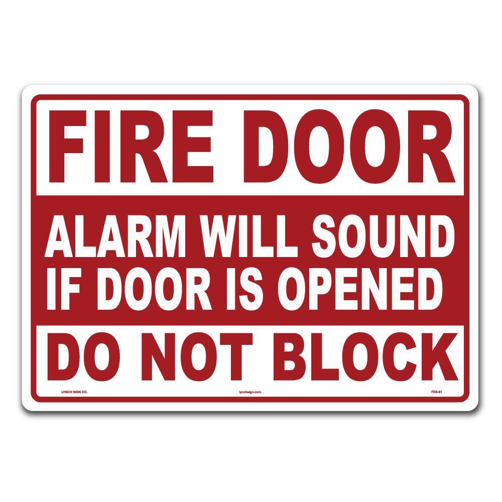 Lynch Sign 14 in. x 10 in. Fire Door Do Not Block Sign Printed on More ...