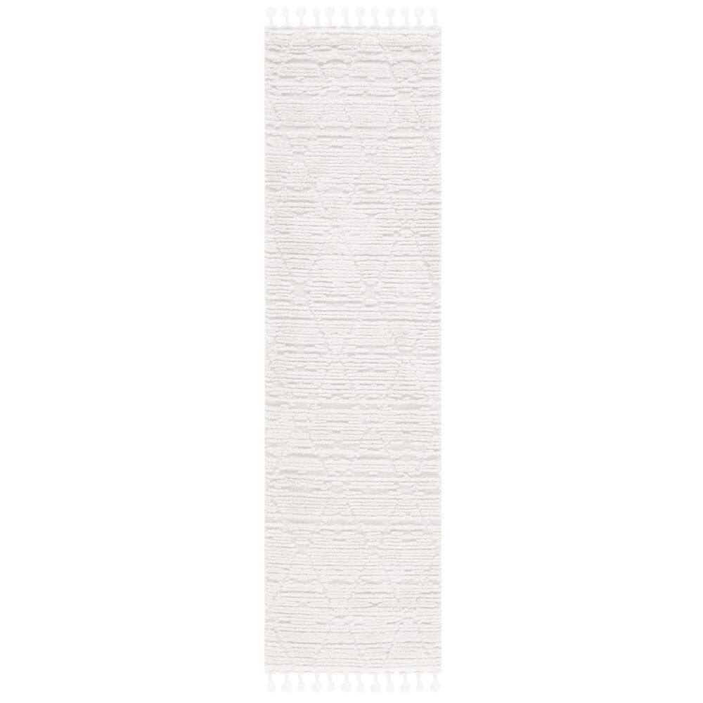 SAFAVIEH Marrakesh Beige 2 ft. x 8 ft. High-Low Diamond Runner Rug ...