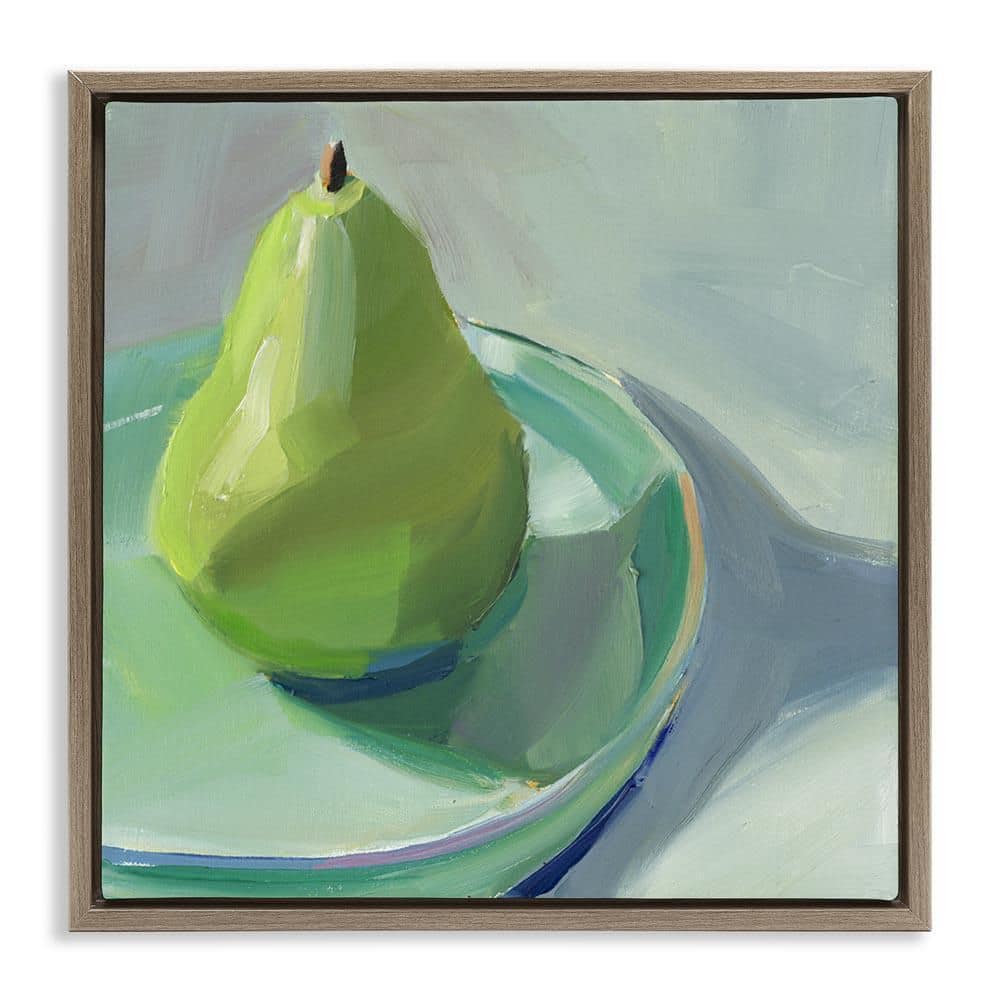 Stupell Industries Pear On Dish Still Life by Jenny Westenhofer Brown ...