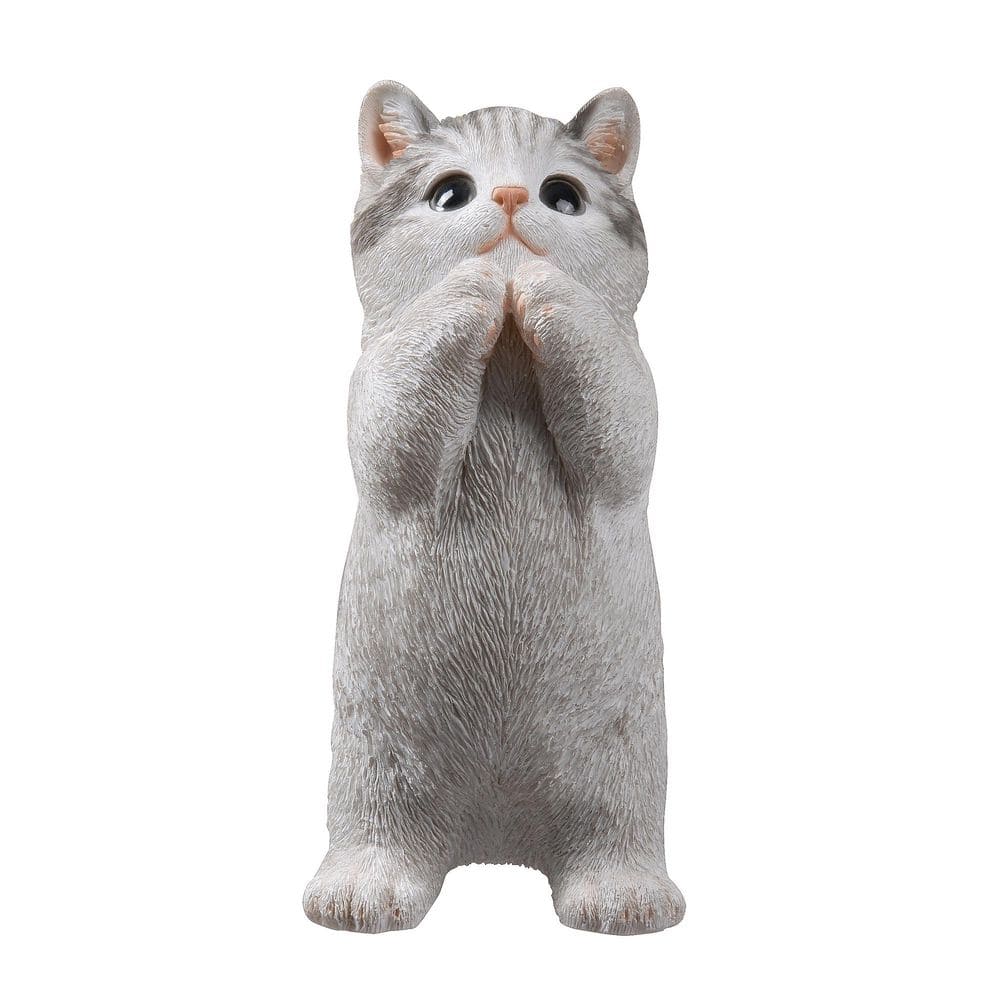 HI-LINE GIFT LTD 7 in. H Cat Kitten Statue Praying-Gray 87699-02 - The ...