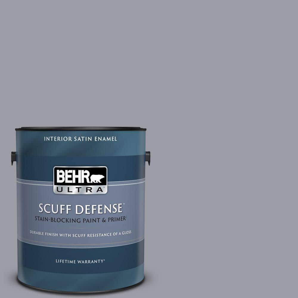 BEHR ULTRA 1 gal. #BNC-09 Heather Gray Extra Durable Satin Enamel ...