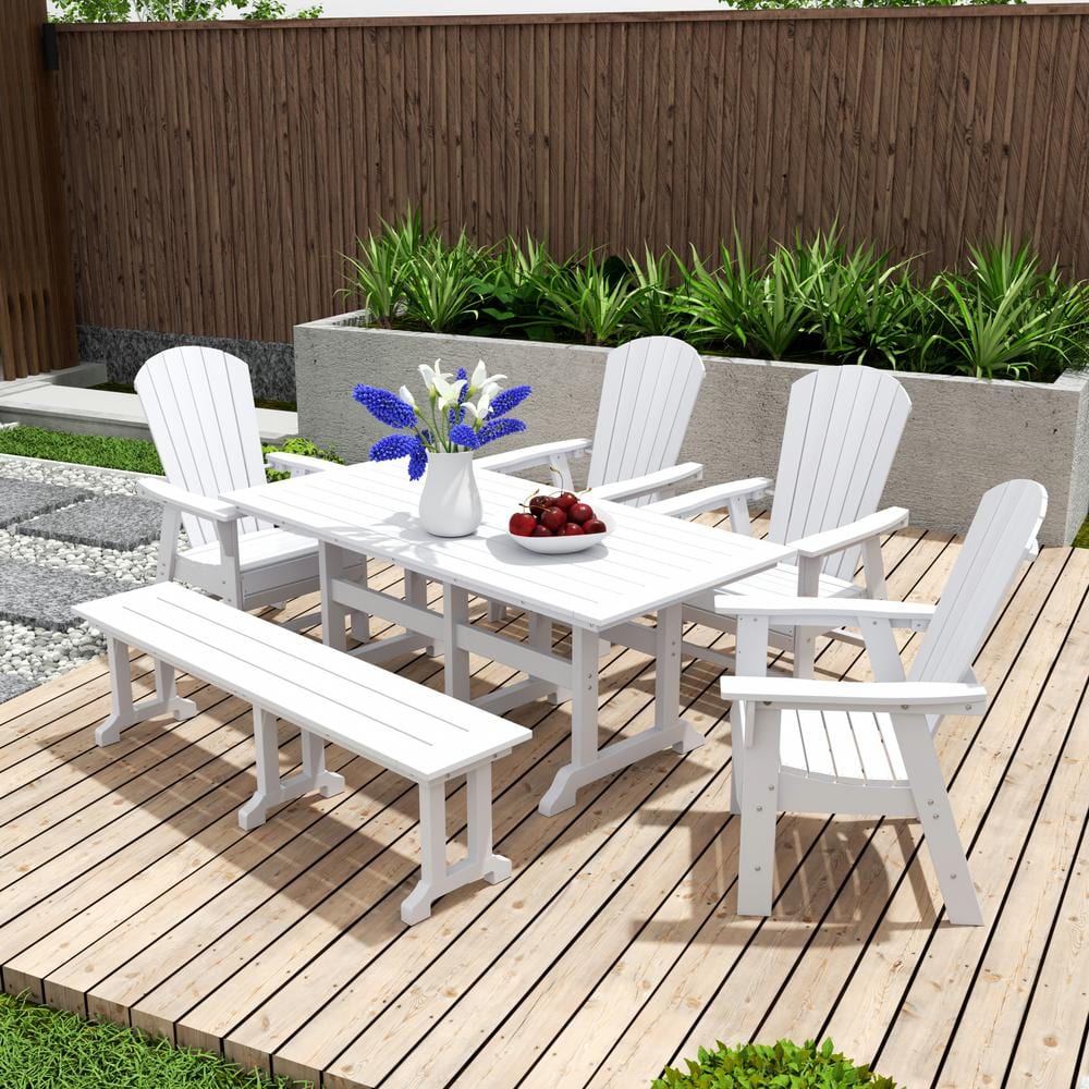 WESTIN OUTDOOR Altura Outdoor Patio Weather Resistant 6-Piece HDPE ...