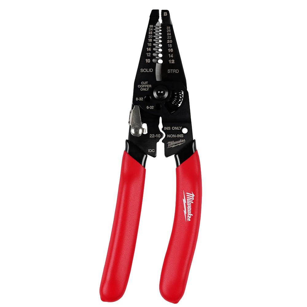 Milwaukee 10-28 AWG Multi-Purpose Wire Stripper/Cutter with Reinforced ...