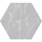 Apollo Tile Rewind 14 in. x 14 in. Gray Porcelain Matte Hexagon Wall ...