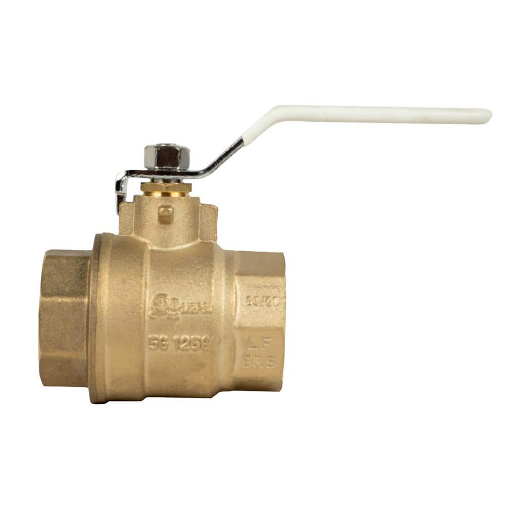 TMG 1-1/4 in. Lead Free Brass FIP Ball Valve with Stainless Steel Ball ...