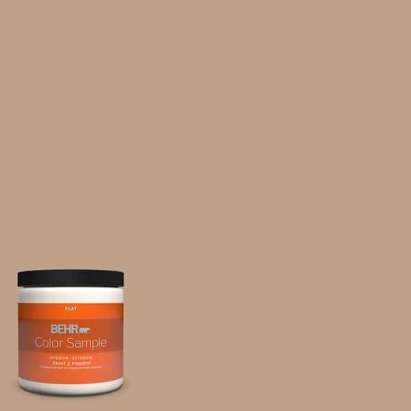 BEHR PREMIUM PLUS 8 oz. #PPU4-05 Basketry Flat Interior/Exterior Paint ...