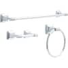 Delta Portwood 3-Piece Bath Hardware Set with Towel Ring 24 in. Towel ...
