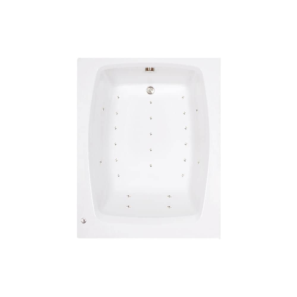 Comfortflo 60 in. x 48 in. Acrylic Rectangular Drop-in Air Bathtub with ...