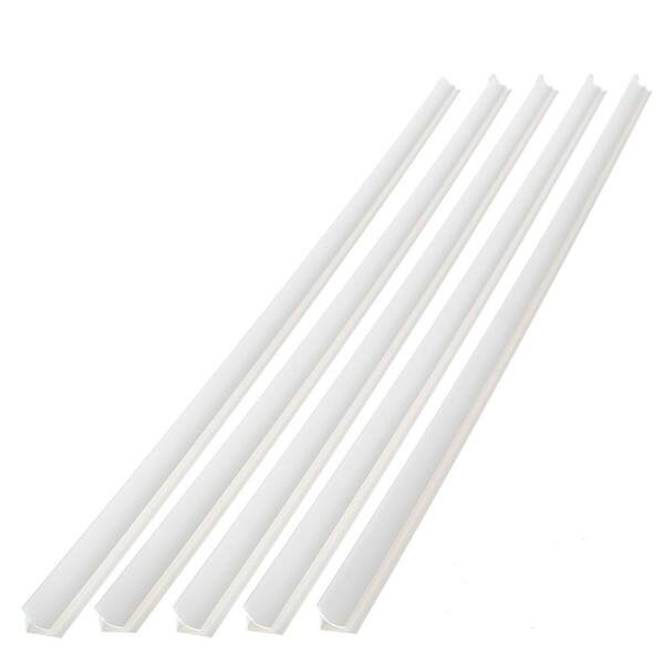 Fasade 47 in. Matte White Vinyl Large Profile Inside Corner Trim (5 ...