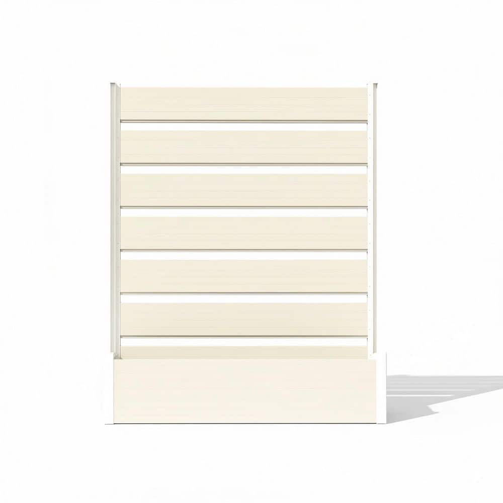 mondaria 59 in. Tall White Composite Wood Panels Planter Box with ...