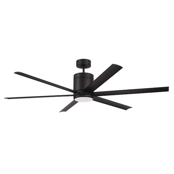 CRAFTMADE Tate 65 in. Indoor/Outdoor Flat Black Finish Downrod Only ...