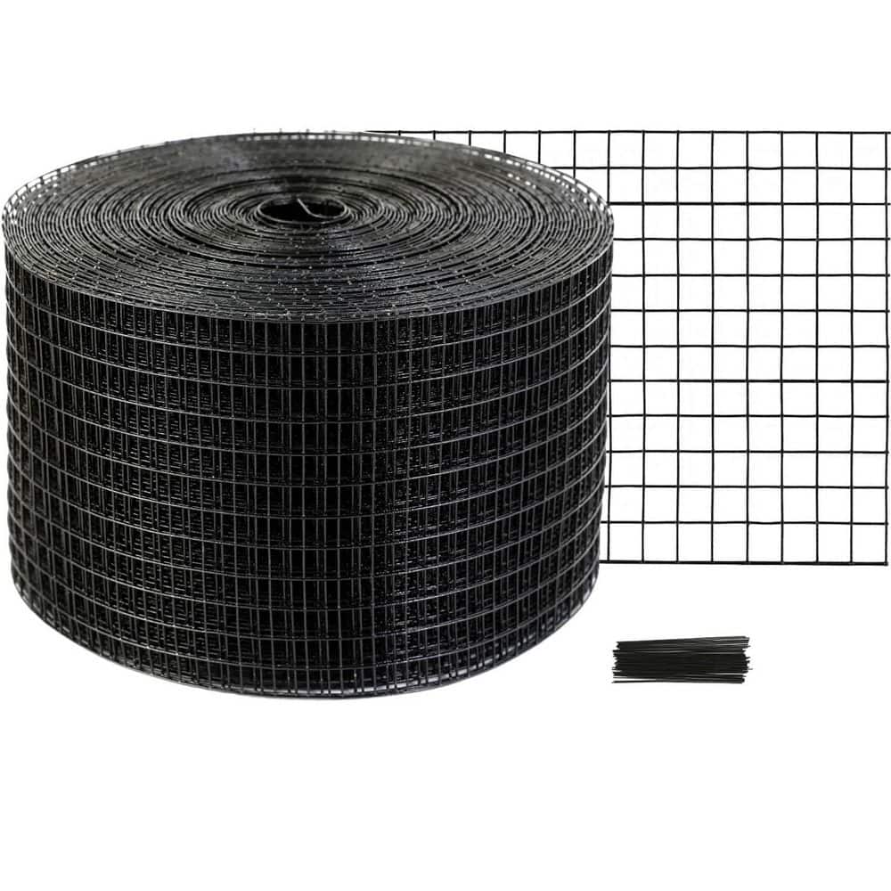 spca 6 in. x 50 ft. Solar Panel Bird Mesh Black PVC Coated Steel Solar ...