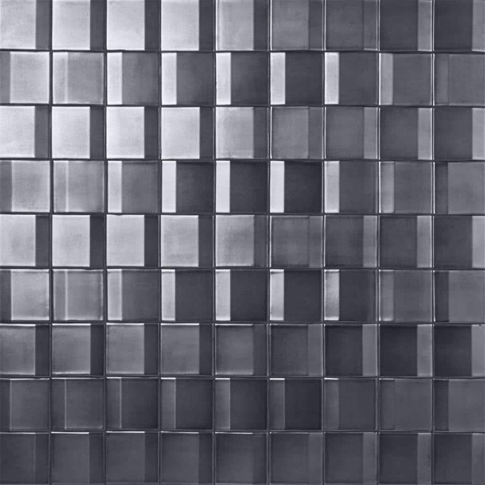 Ivy Hill Tile Ardor Edge Black 5.11 in. x 5.11 in. Metallic Porcelain ...