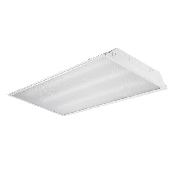 EnviroLite 2 ft. x 4 ft. 14-Watt LED White Prismatic Grid Ceiling ... EnviroLite 2 ft. x 4 ft. 14-Watt LED White Prismatic Grid Ceiling ...