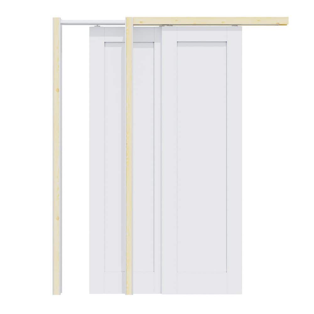 ARK DESIGN 24 in. x 80 in. White Blank Primed Door Slab with Wood ...