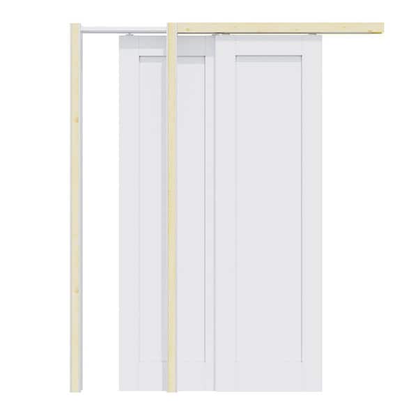 ARK DESIGN 24 in. x 80 in. White Blank Primed Door Slab with Wood ...