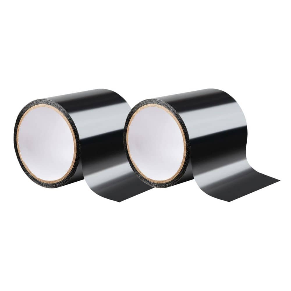 xinyoec 4 in. x 10 ft. Black Waterproof Patch and Seal Tape, Peel and ...