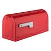 Architectural Mailboxes MB1 Red, Medium Steel, Post Mount Mailbox with ...