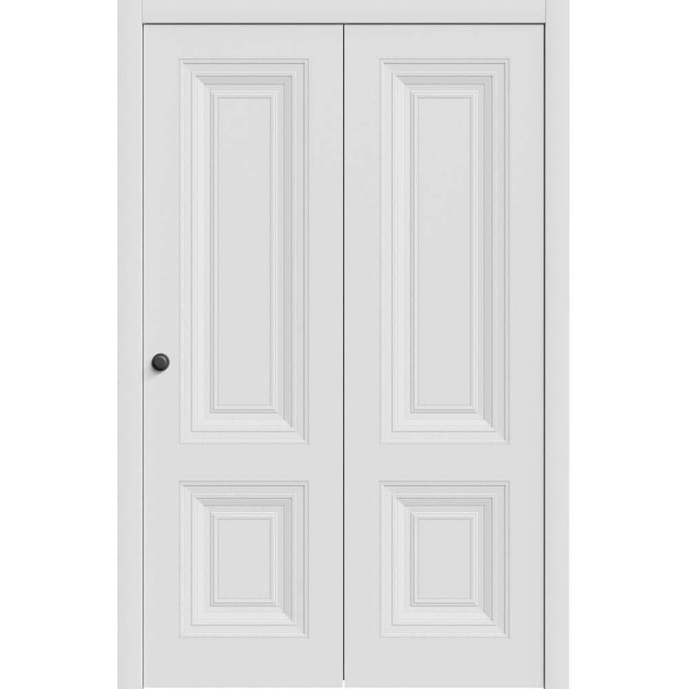 Sartodoors 7772 84 in. x 96 in. Sold Core White Color Wood Bi-fold Door ...
