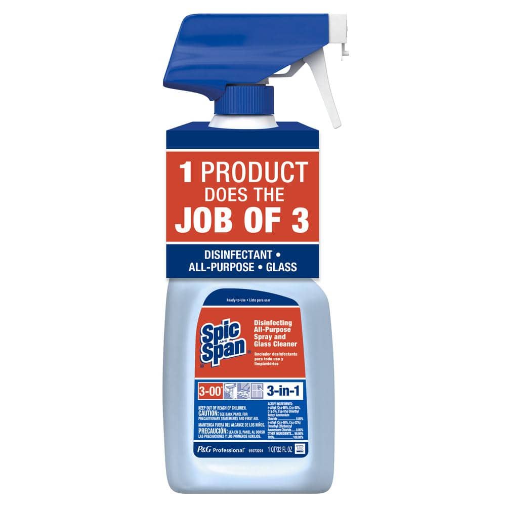 Spic and Span 32 oz. Disinfecting All Purpose and Glass Cleaner Spray ...
