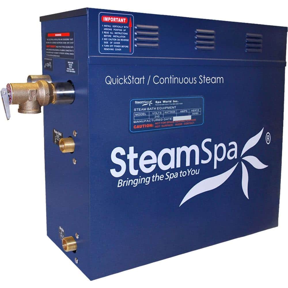SteamSpa 7.5kW QuickStart Steam Bath Generator with Dual Tank ...