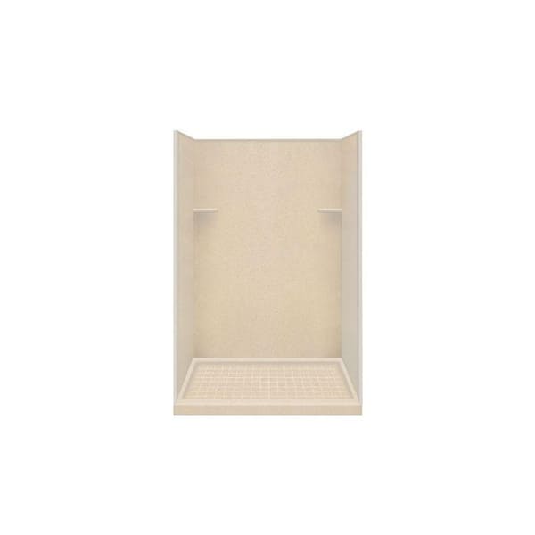 Transolid Studio 34 in. L x 48 in. W x 96 in. H Solid Surface Alcove ...
