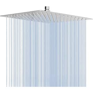 Rain Shower head 3-Spray Patterns with 1.8 GPM 10 in. Wall Mount Rain Fixed Shower Head in Matte ...