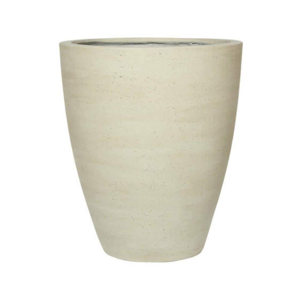 PotteryPots 21.65 in. H x 21.65 in. H Large Round Beige Washed ...