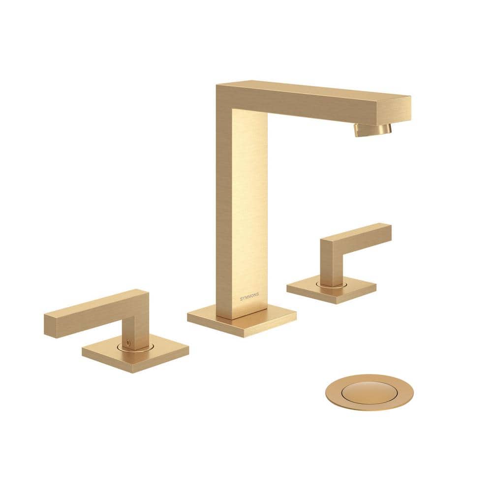 Symmons Duro Widespread Two-Handle Bathroom Faucet with Push Pop Drain ...