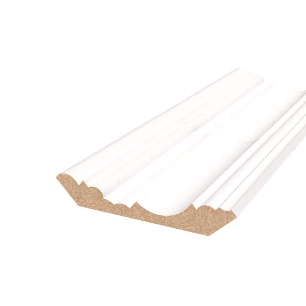 HOUSE OF FARA 11/16 in. D x 4-1/4 in. W x 96 in. L Primed MDF Crown ...