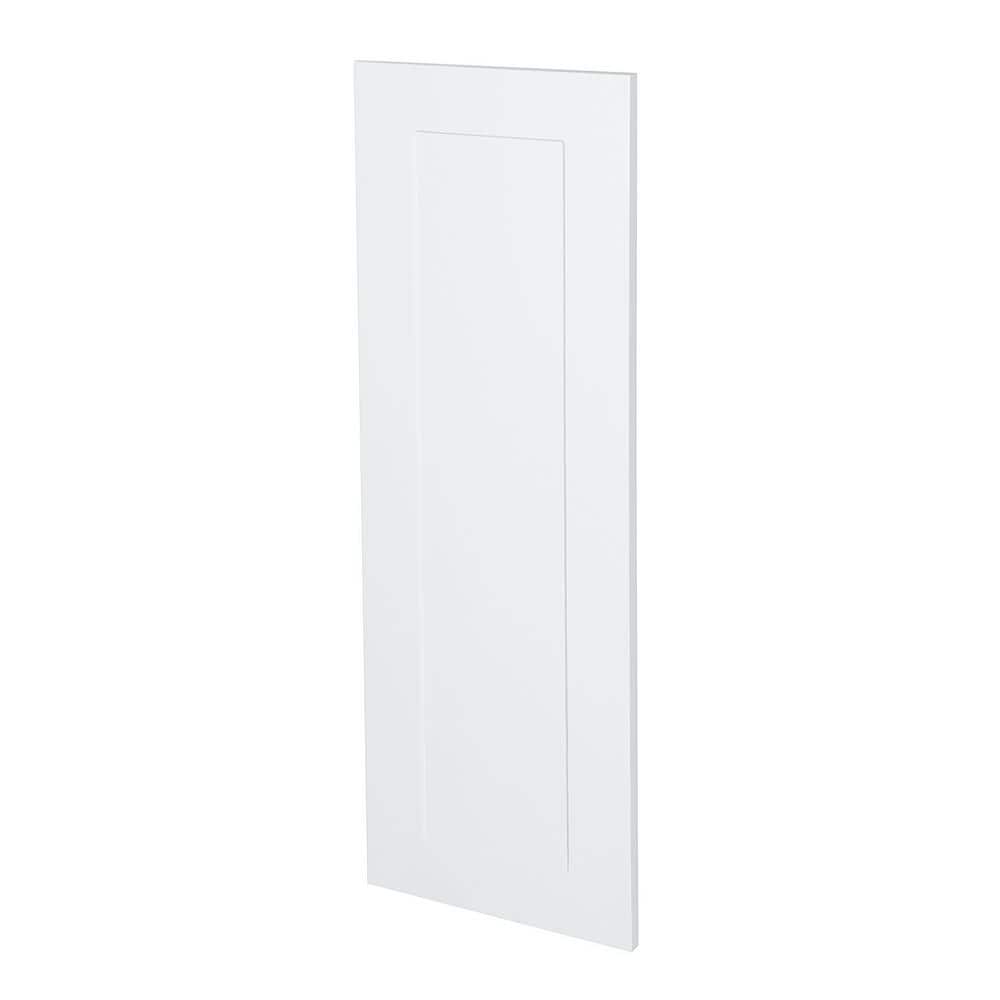 Cambridge White Shaker Slab Style Wall Kitchen Cabinet End Panel (12 in ...