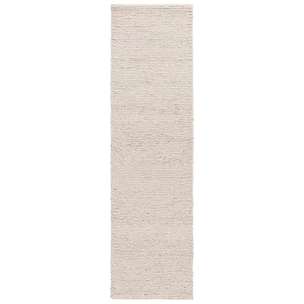SAFAVIEH Natura 2 ft. x 8 ft. Light Beige Solid Marle Runner Rug ...