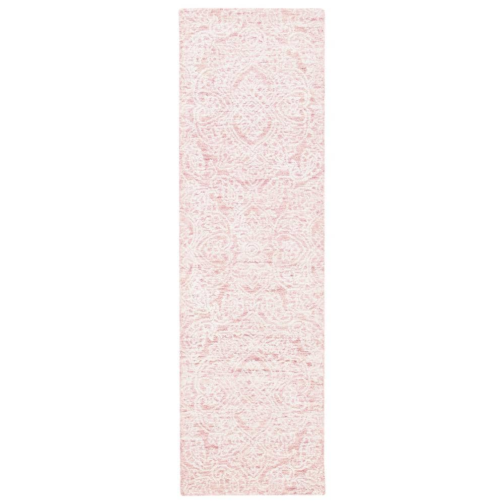 SAFAVIEH Metro Pink/Ivory 2 ft. x 8 ft. Floral Medallion Runner Rug ...