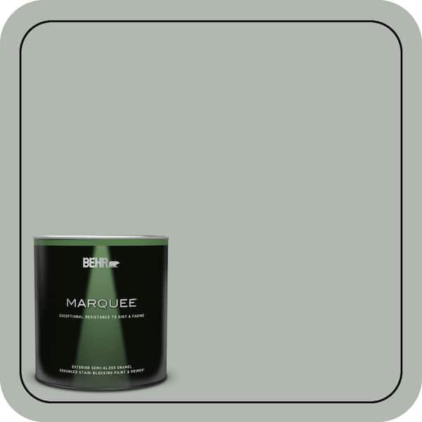 BEHR MARQUEE 1 qt. #PPU12-14 Verdigris Semi-Gloss Enamel Exterior Paint ...