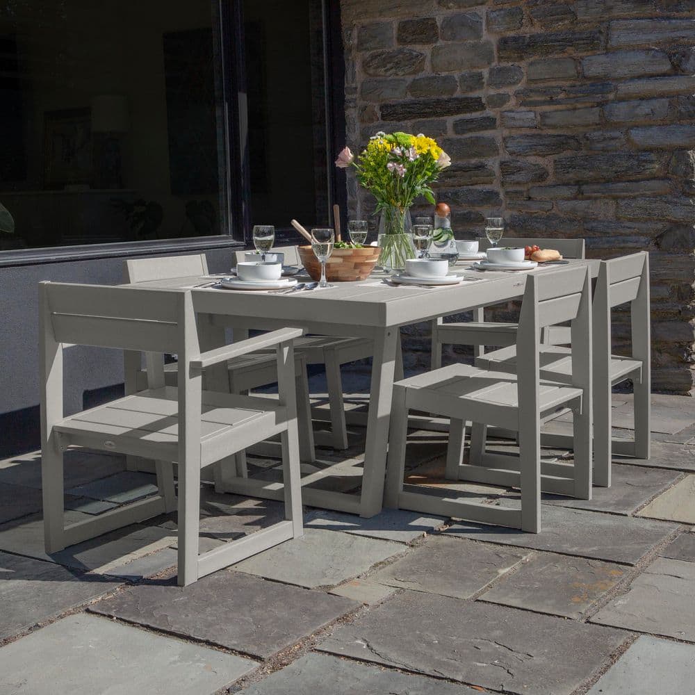 Highwood Haven Modern 7-Piece Recycled Plastic Outdoor Dining Set BV ...