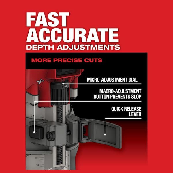 Milwaukee M18 FUEL 18V Lith-Ion Brushless Cordless Compact Router w/ 1/ ...