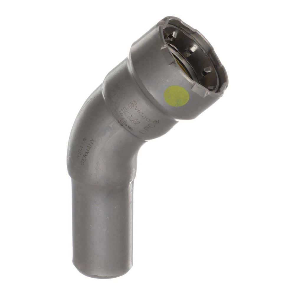 Viega MegaPressG 1/2 in. Press x 1/2 in. FTG Carbon Steel 45° Street ...