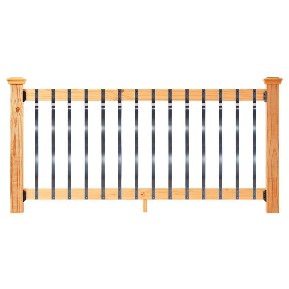 ProWood 6 ft. Cedar-Tone Southern Yellow Pine Rail Kit with Aluminum ...