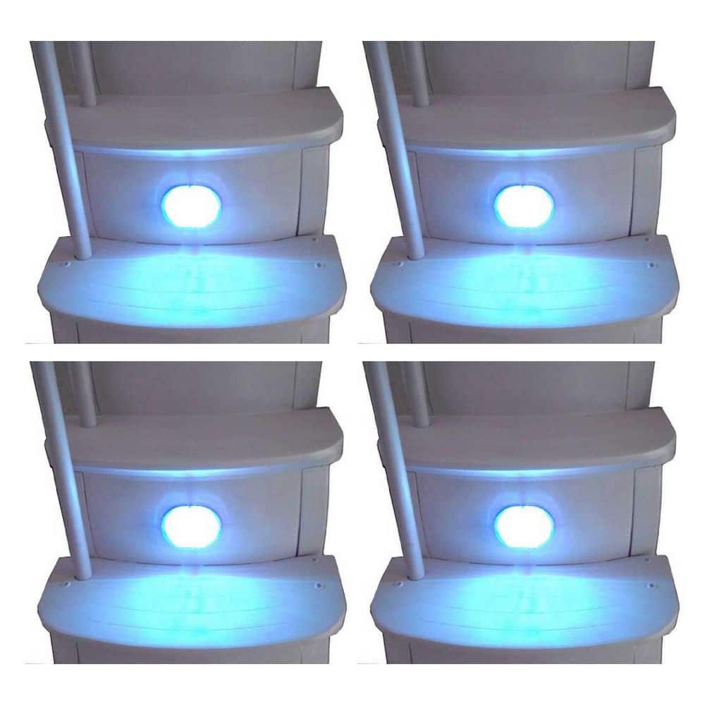 Main Access LED Underwater Light, Pool Accessory for Steps with Remote in White, 4-Pack 4 x ...