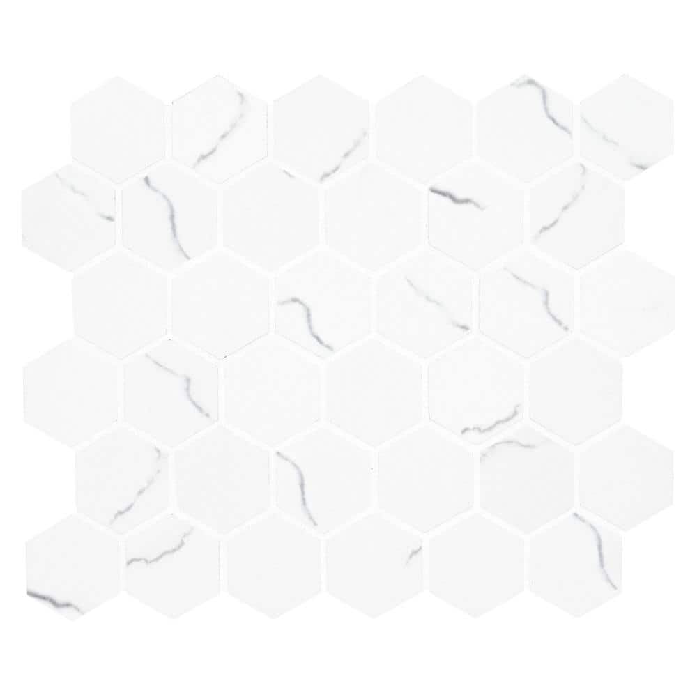 MSI Take Home Sample - Marcella Gray Hexagon 4 in. x 4 in. Matte ...