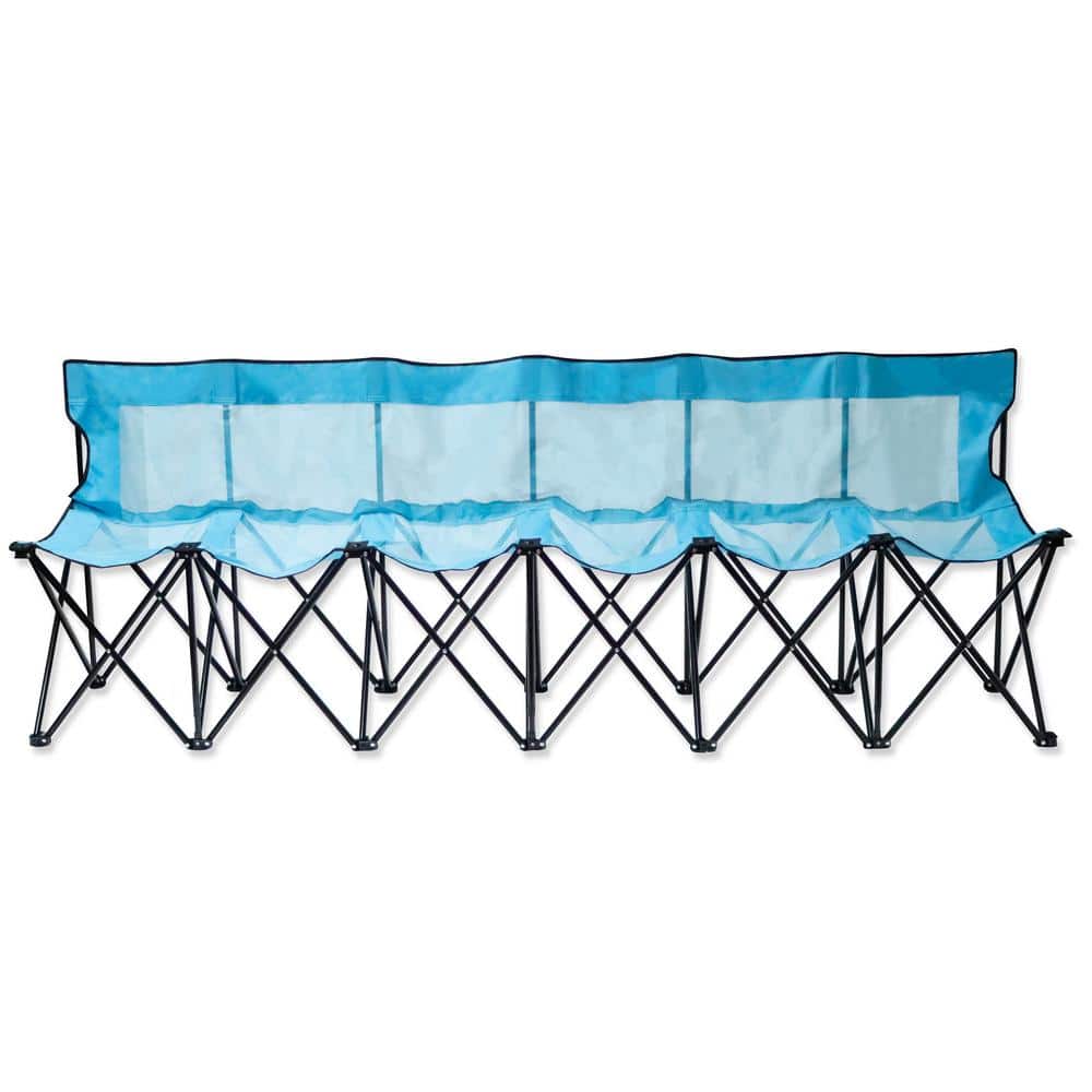 Trademark Innovations Portable 6-Seater Folding Team Sports Sideline ...