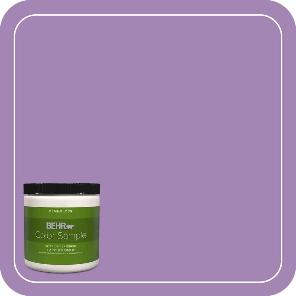 BEHR PREMIUM PLUS 8 oz. #660B-6 Daylight Lilac Semi-Gloss Interior ...
