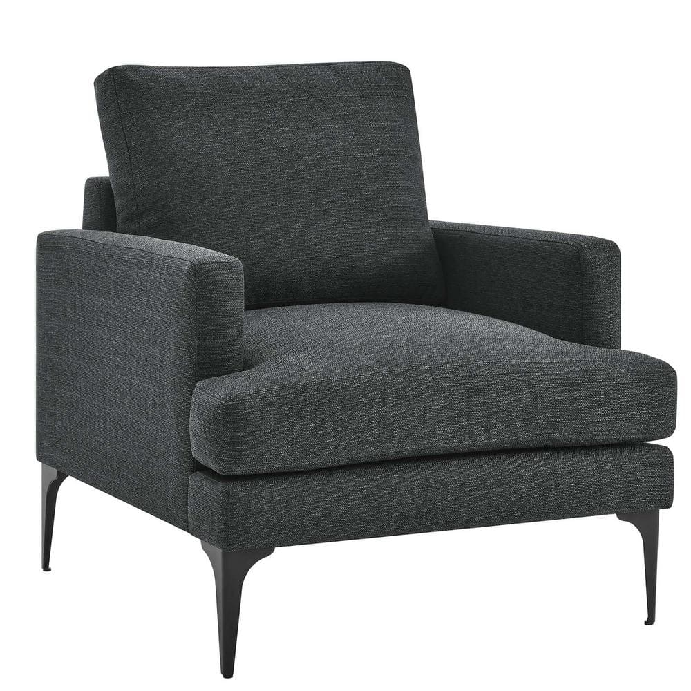 MODWAY Evermore Upholstered Fabric Armchair in Gray EEI-6003-DOR - The ...