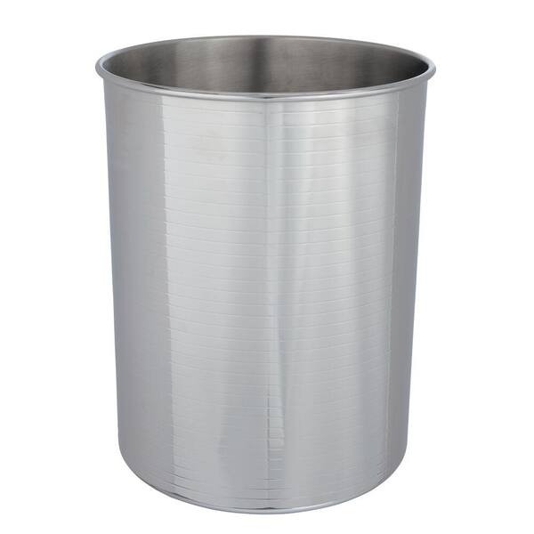 IDESIGN Huxley Waste Can in Chrome 27550 - The Home Depot