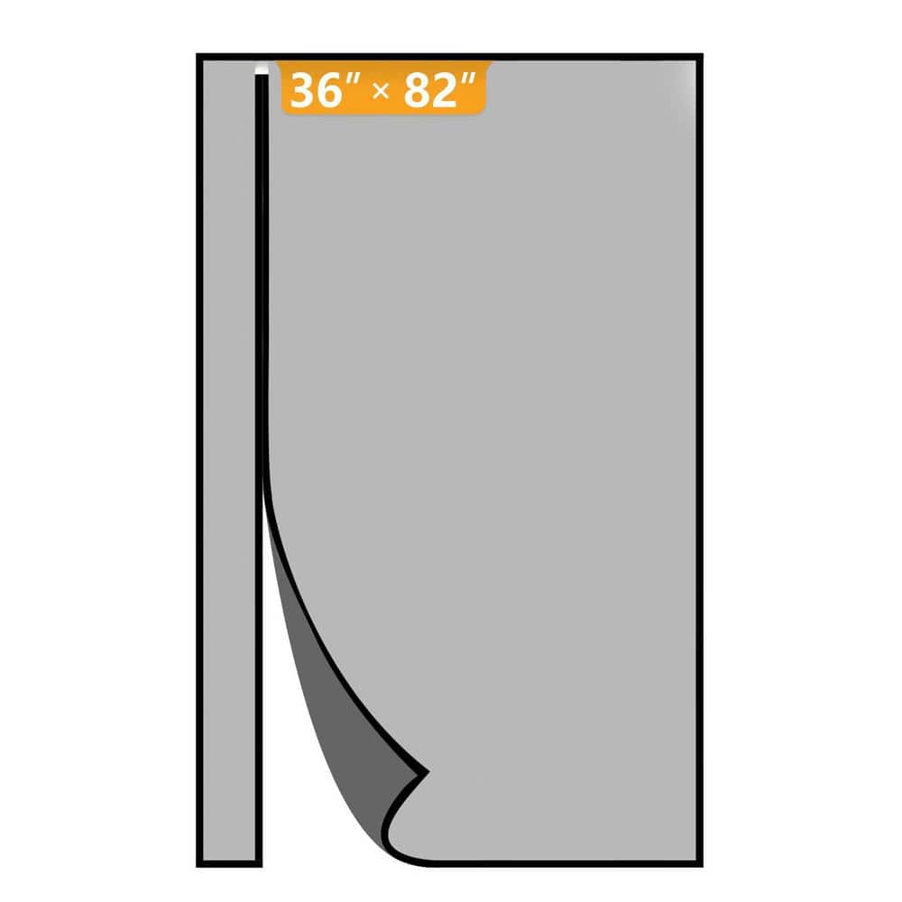 Laybus Black Polyester 82 in. x 36 in. Reversible Left/Right Opening ...