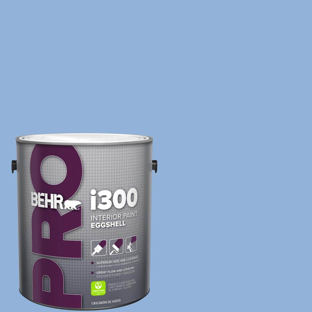 BEHR PRO 1 gal. #580B-5 Cornflower Blue Eggshell Interior Paint PR33001 ...