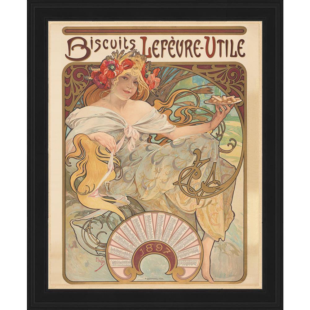 LA PASTICHE Biscuits Lefevre Utile by Alphonse Mucha Gallery Black ...